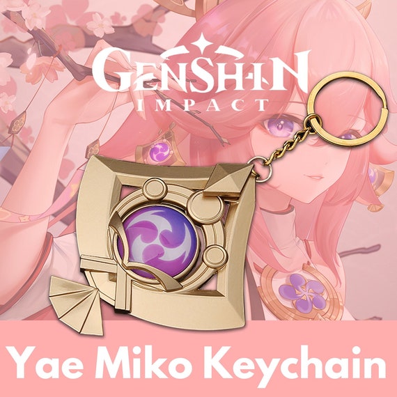 Genshin Impact-yae Miko-vision Keychains Genshin Impact - Etsy Finland