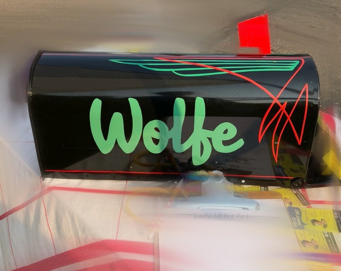 Hot Rat Rod Traditional Airbrush Pinstripe Metal Flake Art Mailbox - Etsy