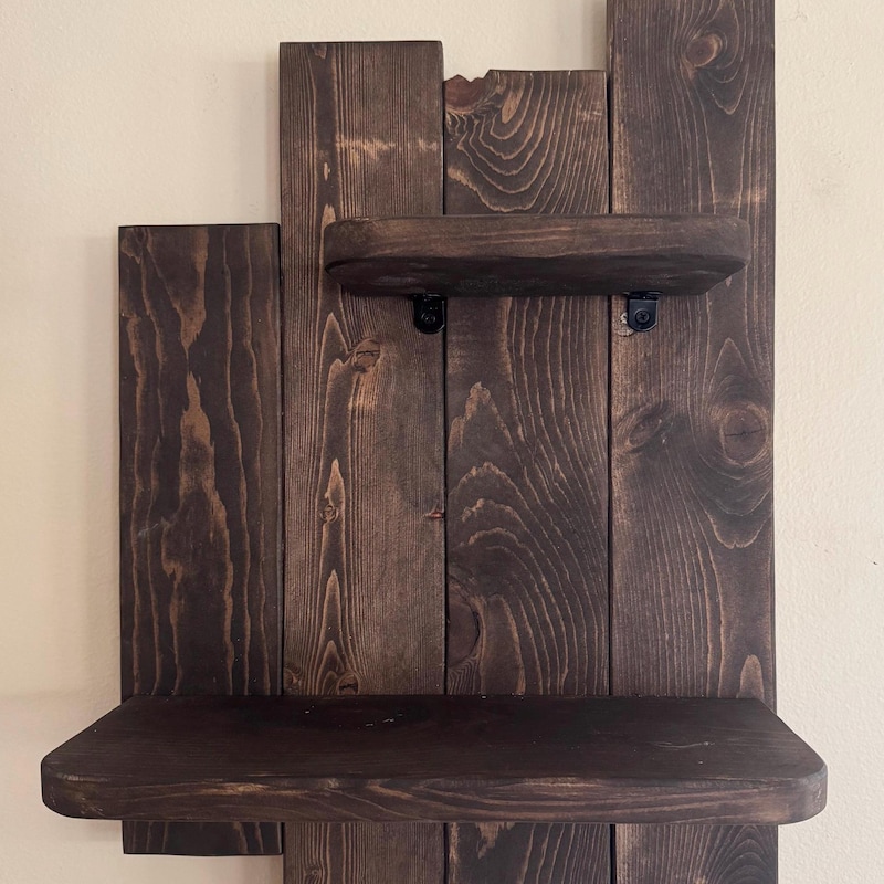 Rustic Wood 4 Tier Shelf - Etsy