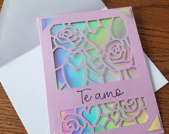 Te Amo Card - Etsy