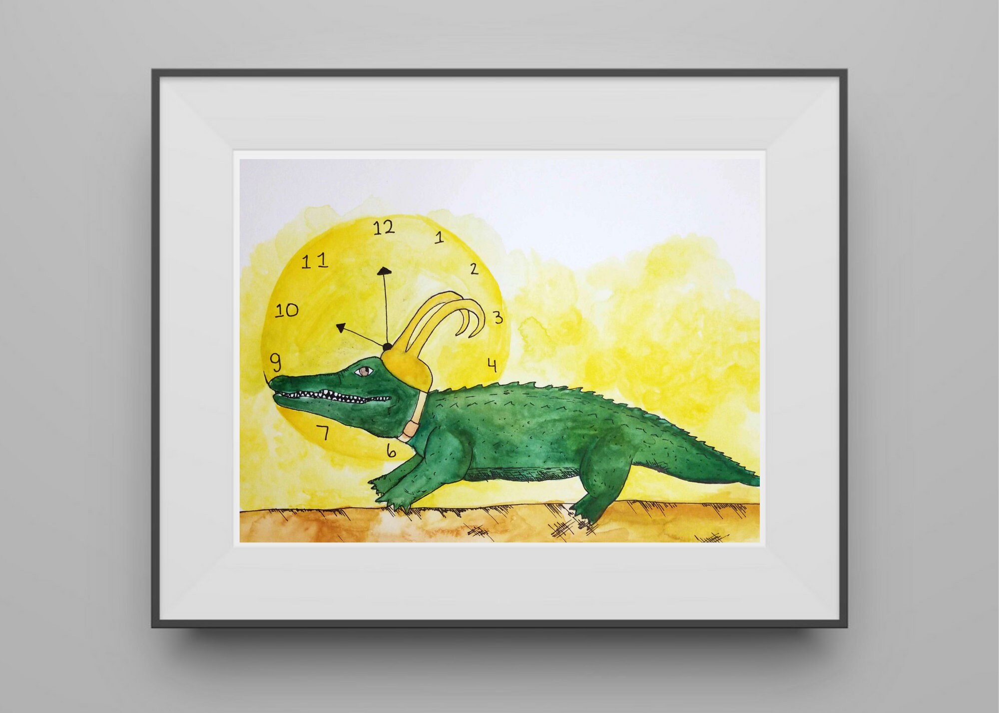 Alligator Loki Watercolor Digital Art Print - Etsy