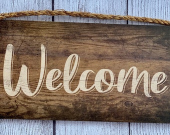 Rope Welcome Sign - Etsy
