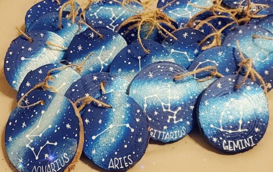 Zodiac /wooden Decor/ Ornaments/star Sign Decor/astrology - Etsy