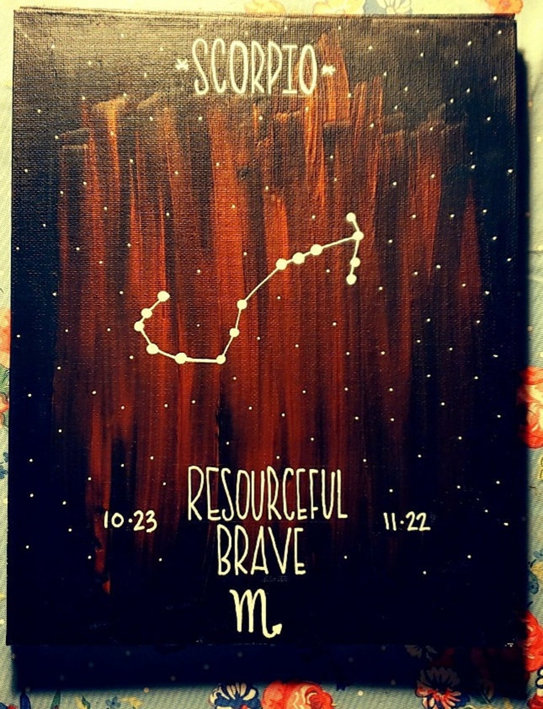 Scorpio Zodiac Painting - Etsy