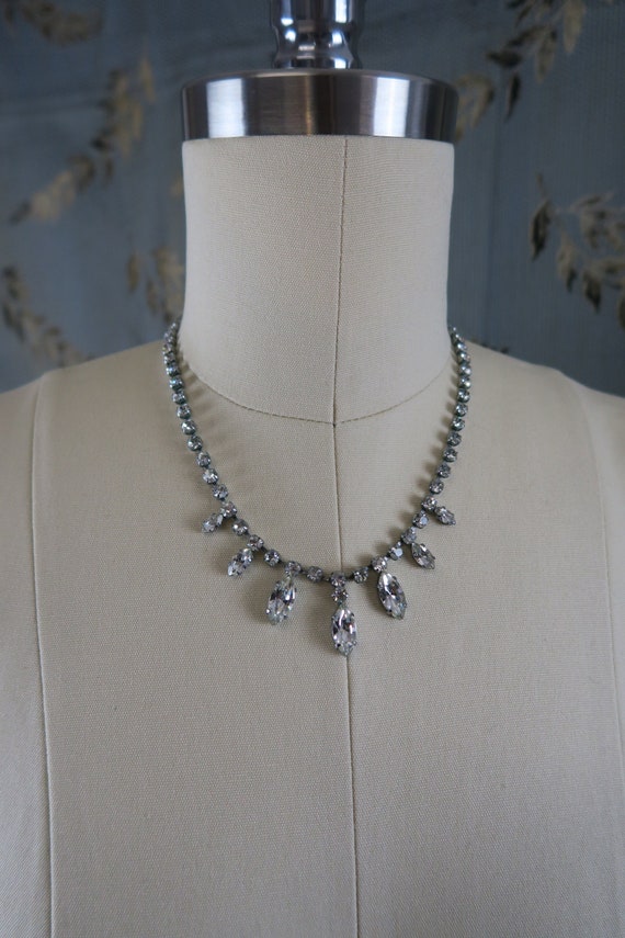 Vintage Y2K 2000s Millennium Diamante Silver Drop Sto… - Gem