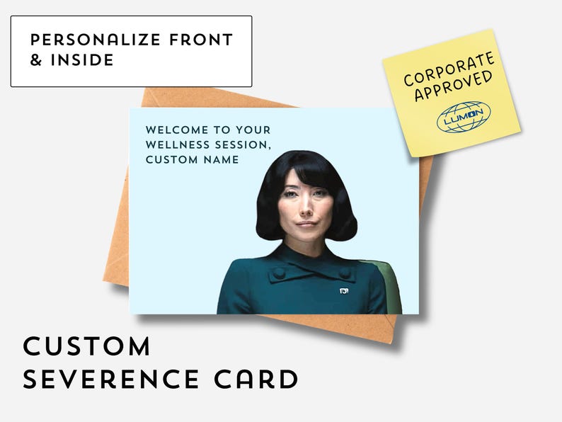 Custom Severance-inspired Card, Personalized Wellness Session Greeting ...