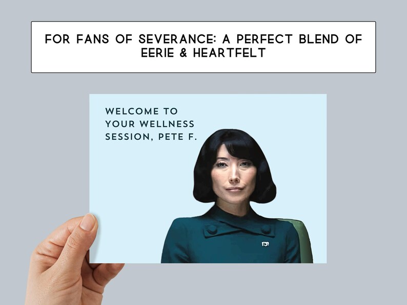 Custom Severance-inspired Card, Personalized Wellness Session Greeting ...