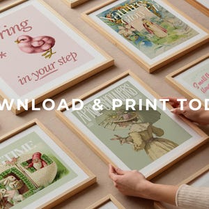 Vintage Modern Spring Original Art Bundle, Spring Gallery Collection ...