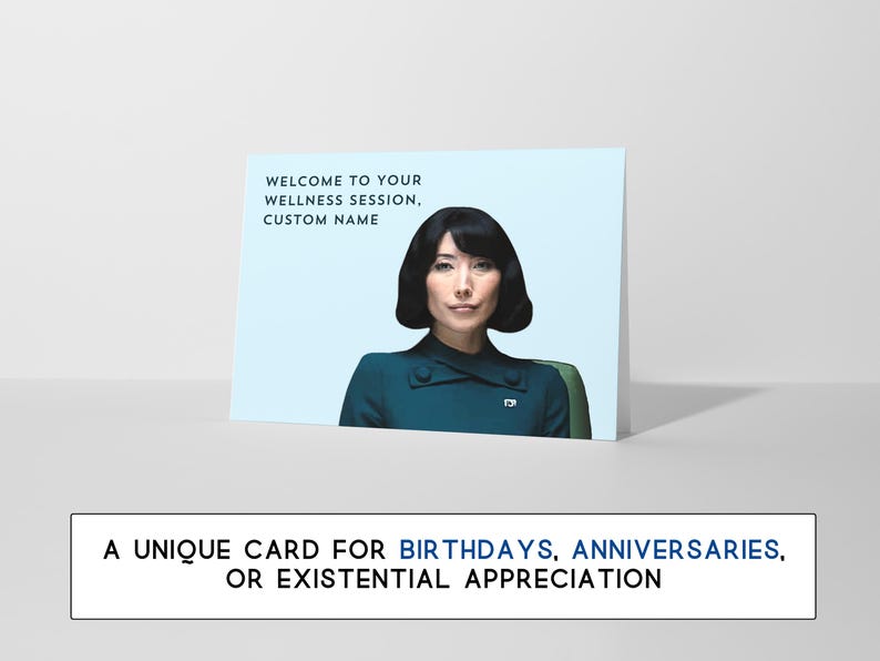 Custom Severance-inspired Card, Personalized Wellness Session Greeting ...