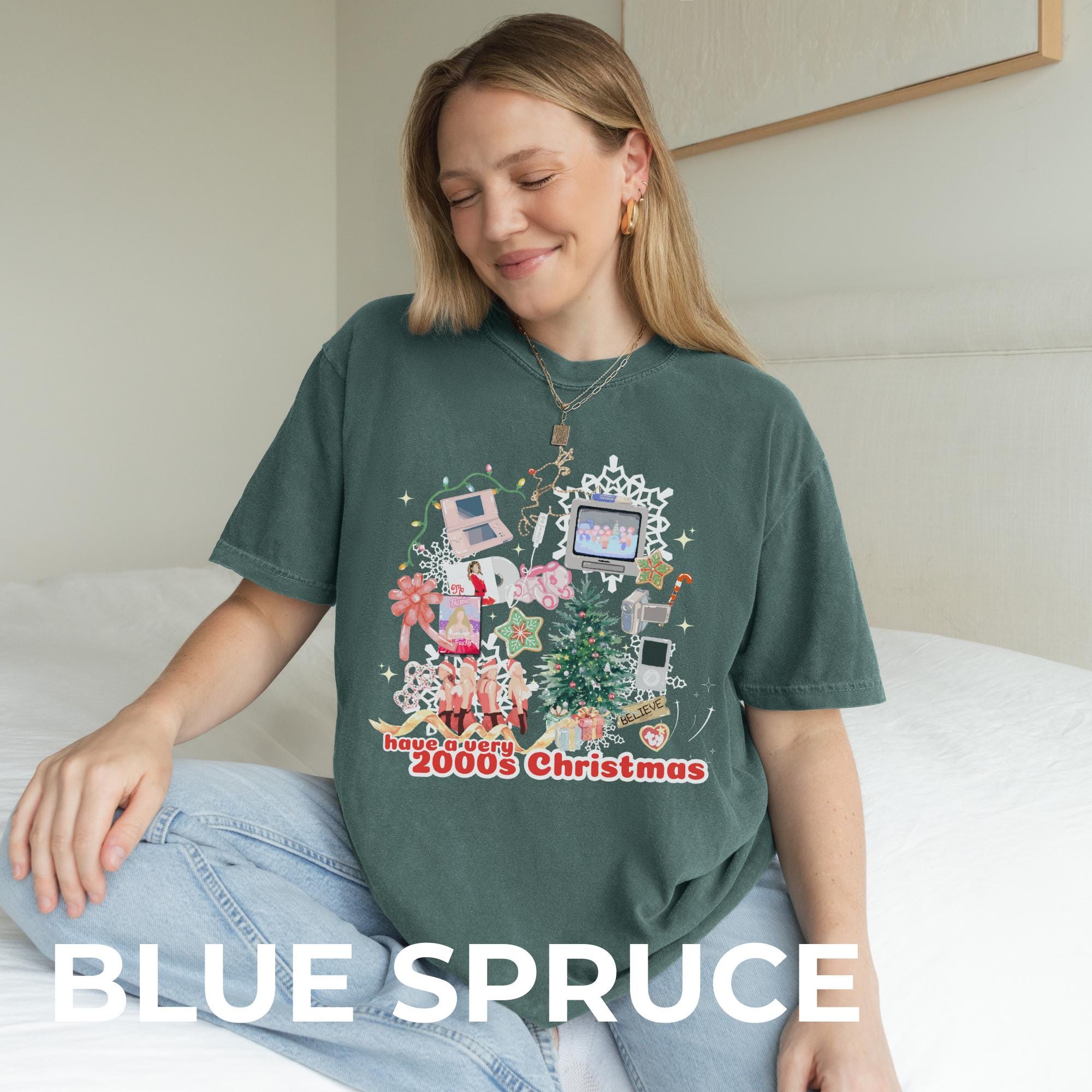2000s NOSTALGIC Y2K CHRISTMAS Tee, Nostalgia Holiday Shirt, Christmas ...
