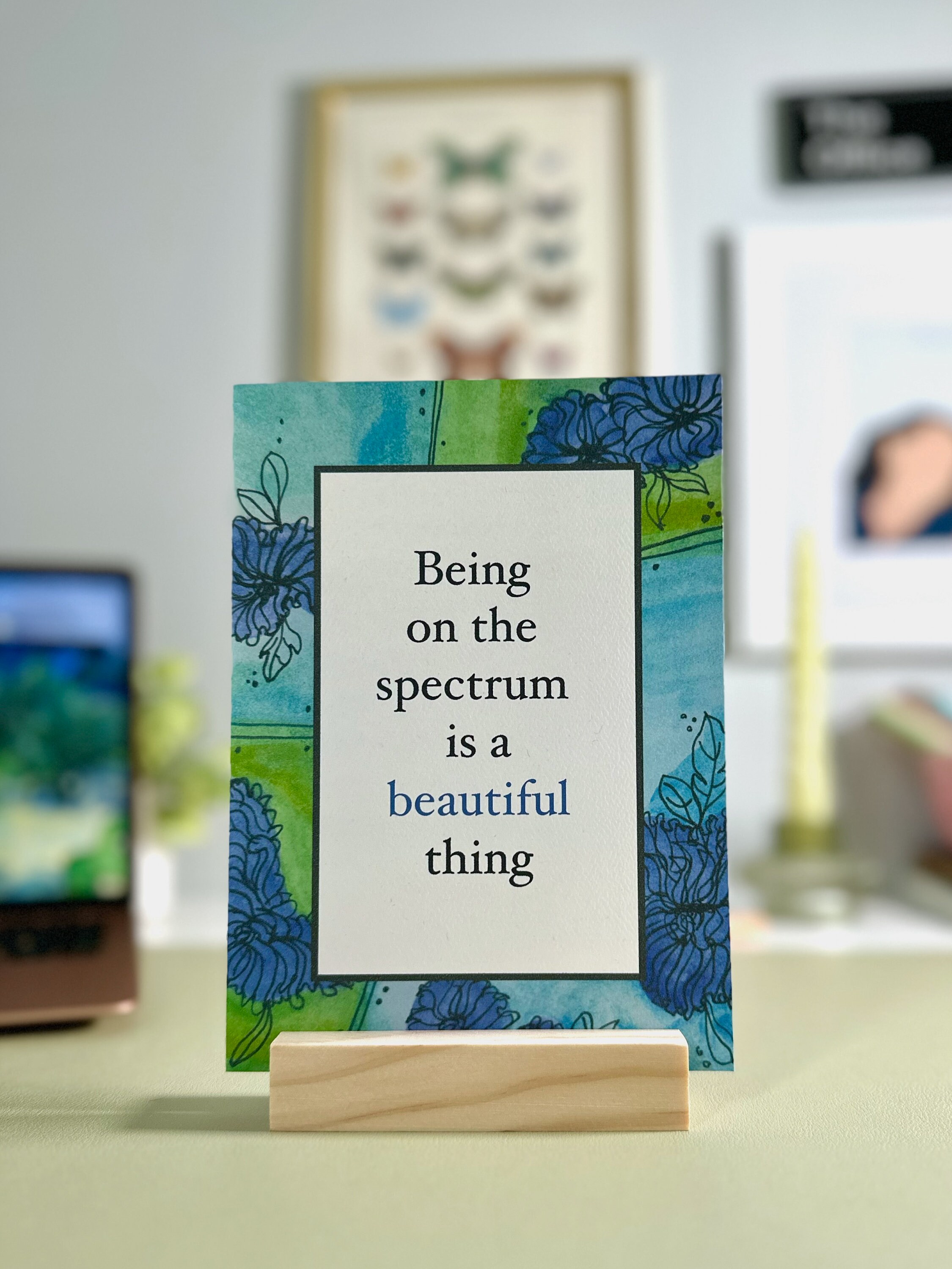 Handmade Autism Support Card, Disability Pride & Mental Health Support ...