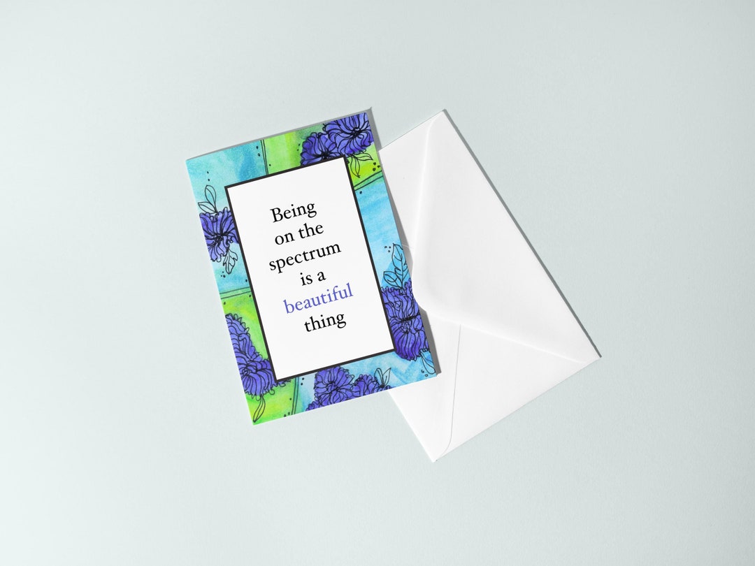 Handmade Autism Support Card, Disability Pride & Mental Health Support ...