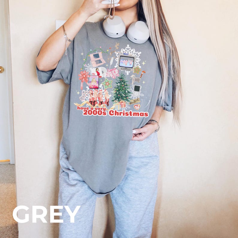 2000s NOSTALGIC Y2K CHRISTMAS Tee, Nostalgia Holiday Shirt, Christmas ...