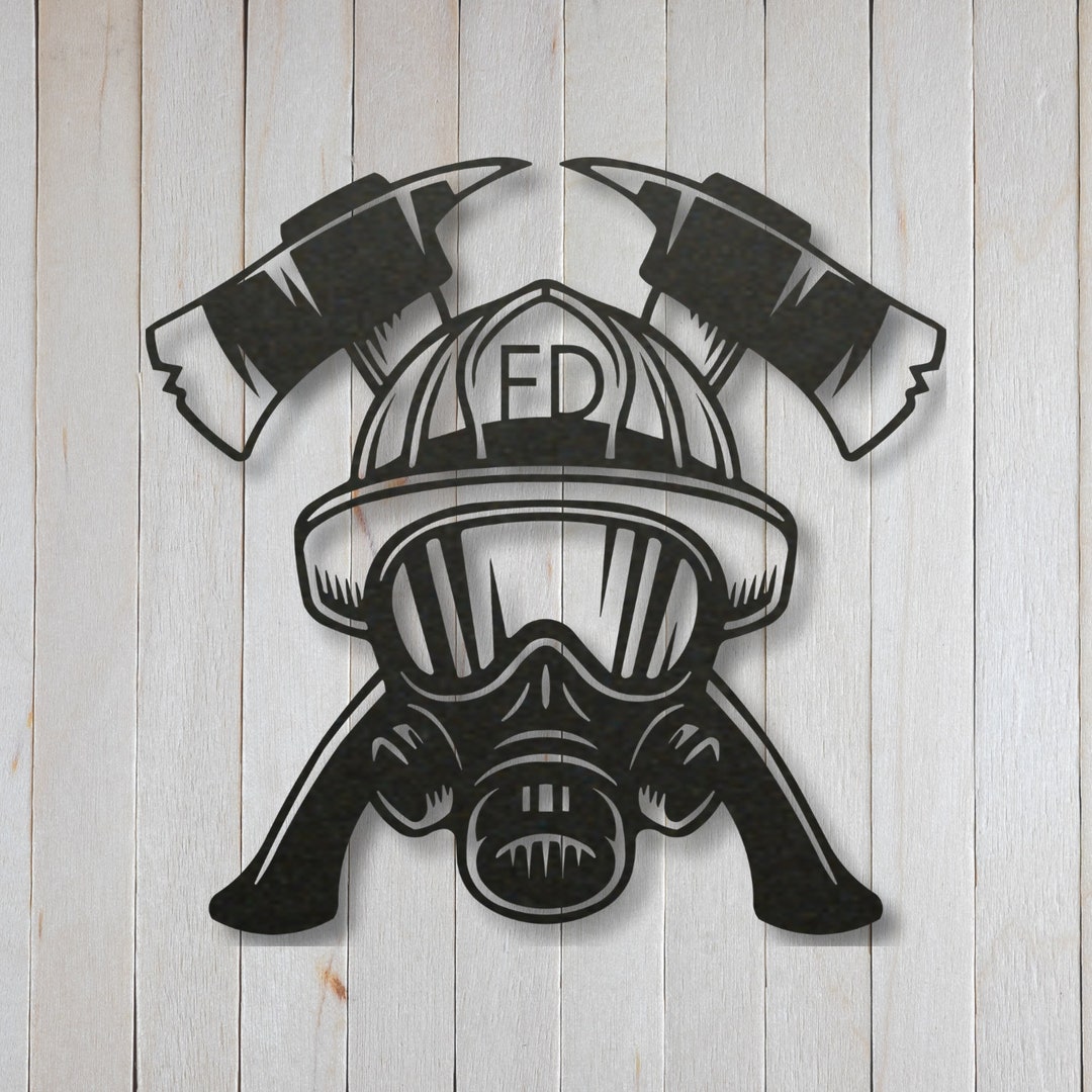 Metal Fire Fighter Sign Metal Firefighter Sign Father's - Etsy
