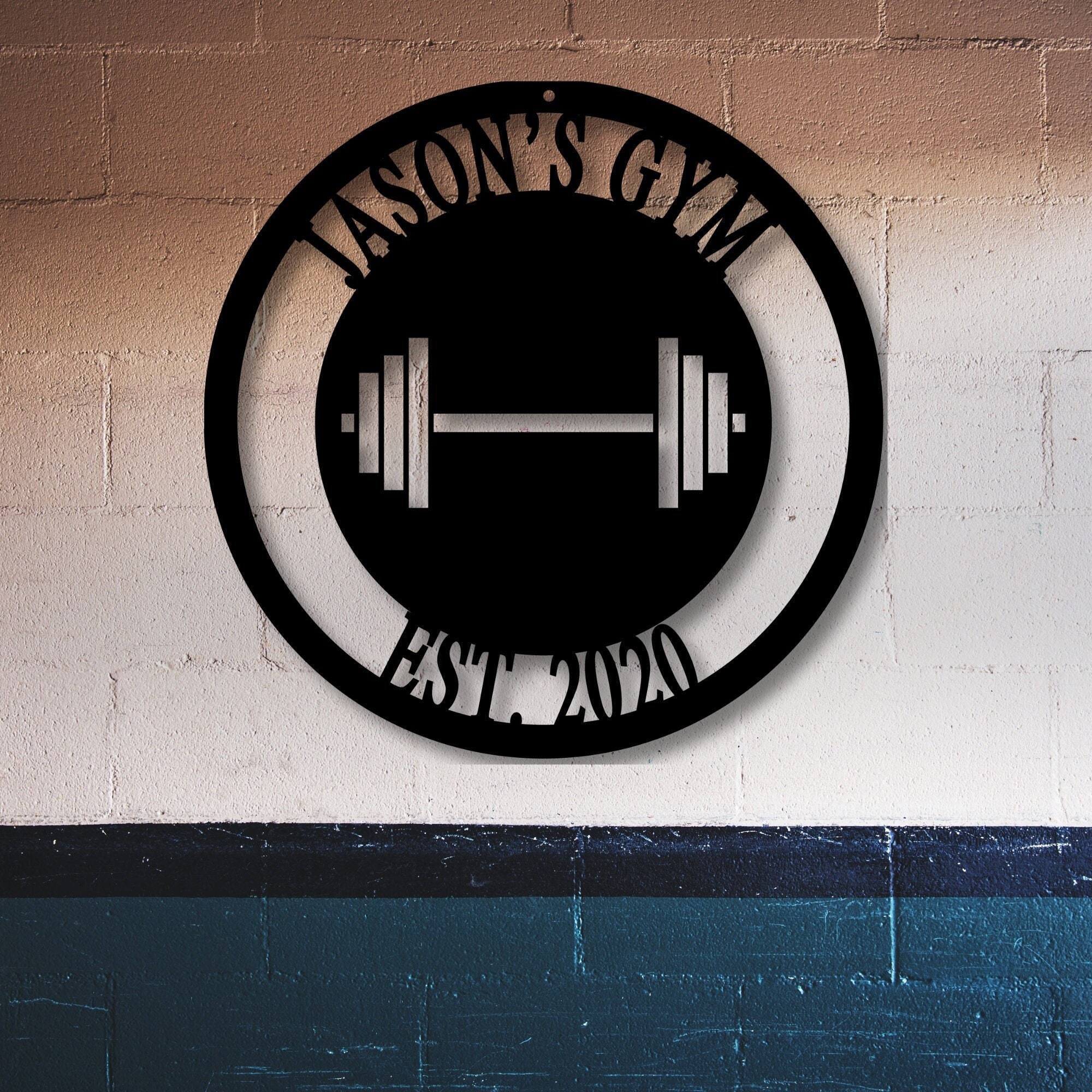 Gym Sign | Personalized Home Gym Sign | Custom Metal Gym Sign | Home ...