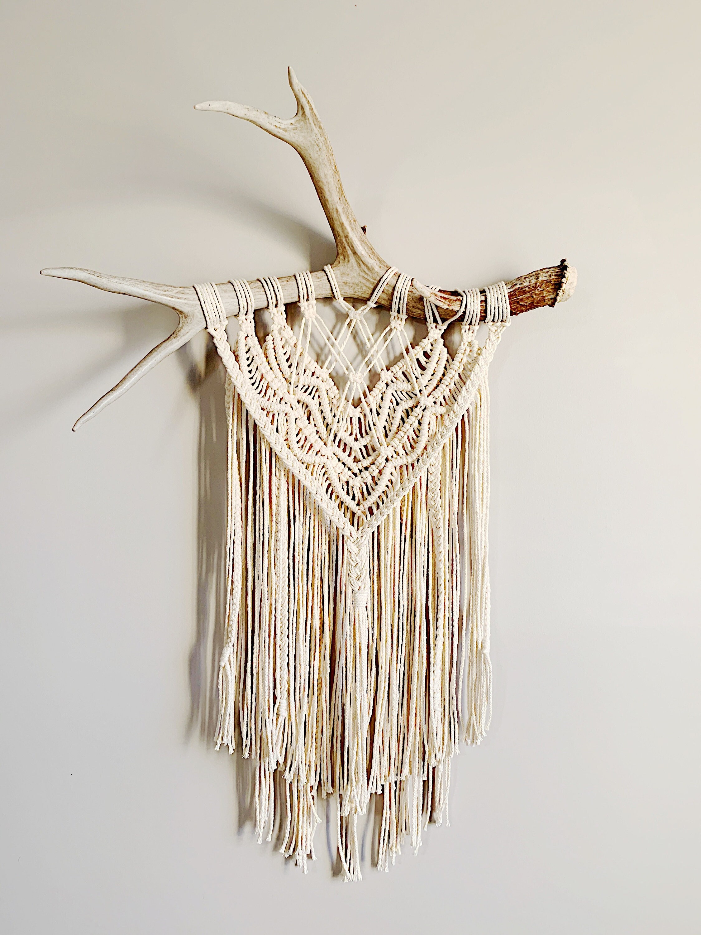 The Dorothy - Antler Macrame Wall Hanging - Etsy