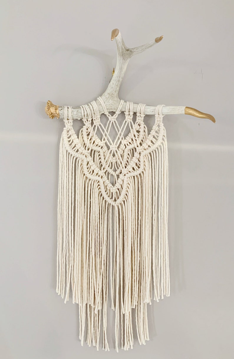 The Florence Antler Macrame Wall Hanging | Etsy