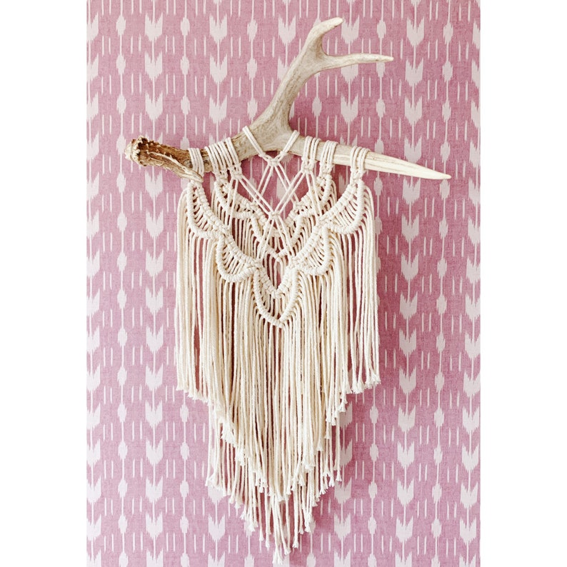 The Florence Antler Macrame Wall Hanging | Etsy