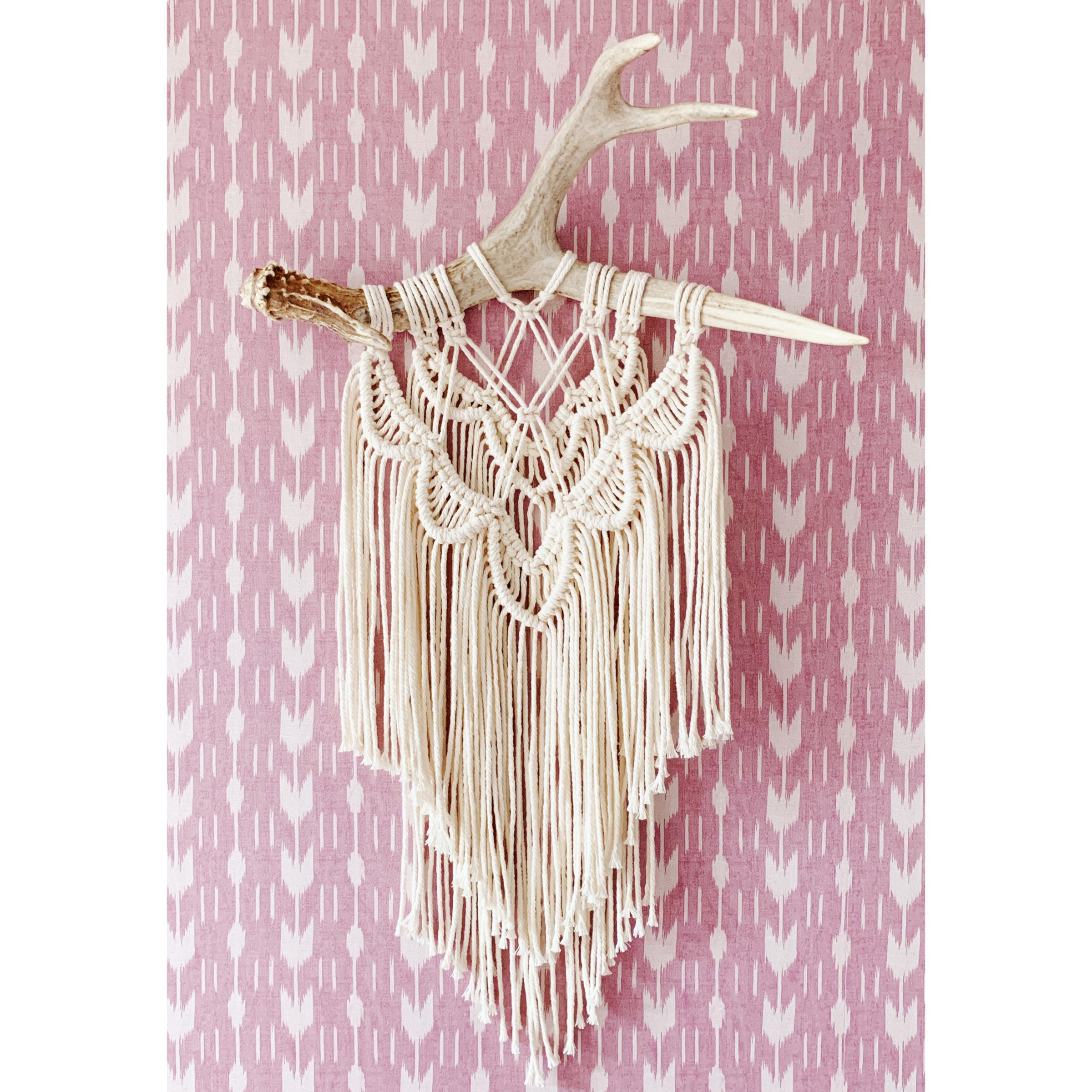 The Florence Antler Macrame Wall Hanging - Etsy