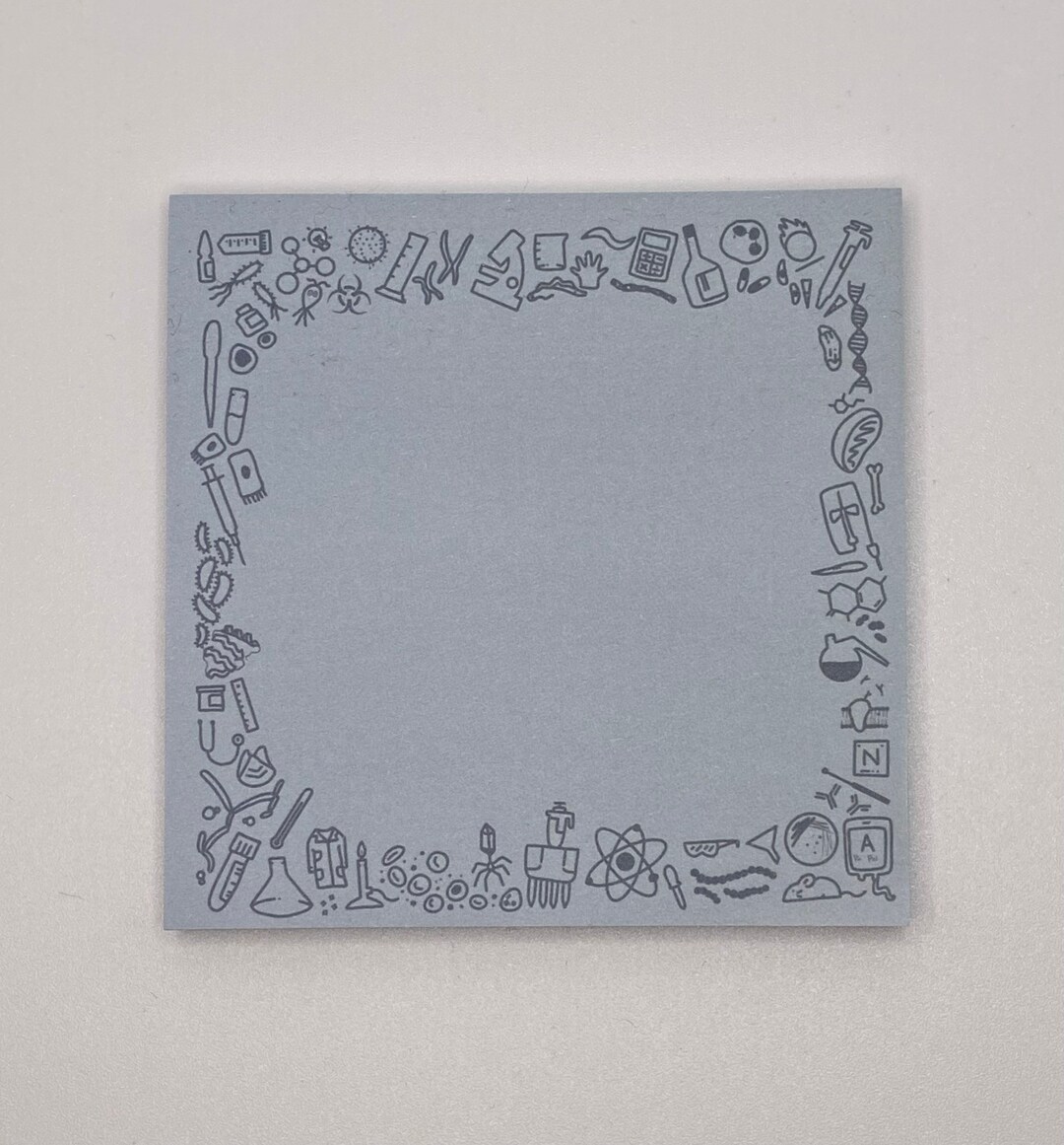 Science Sticky Note Pad 3x3 Stationery Biology Post It - Etsy