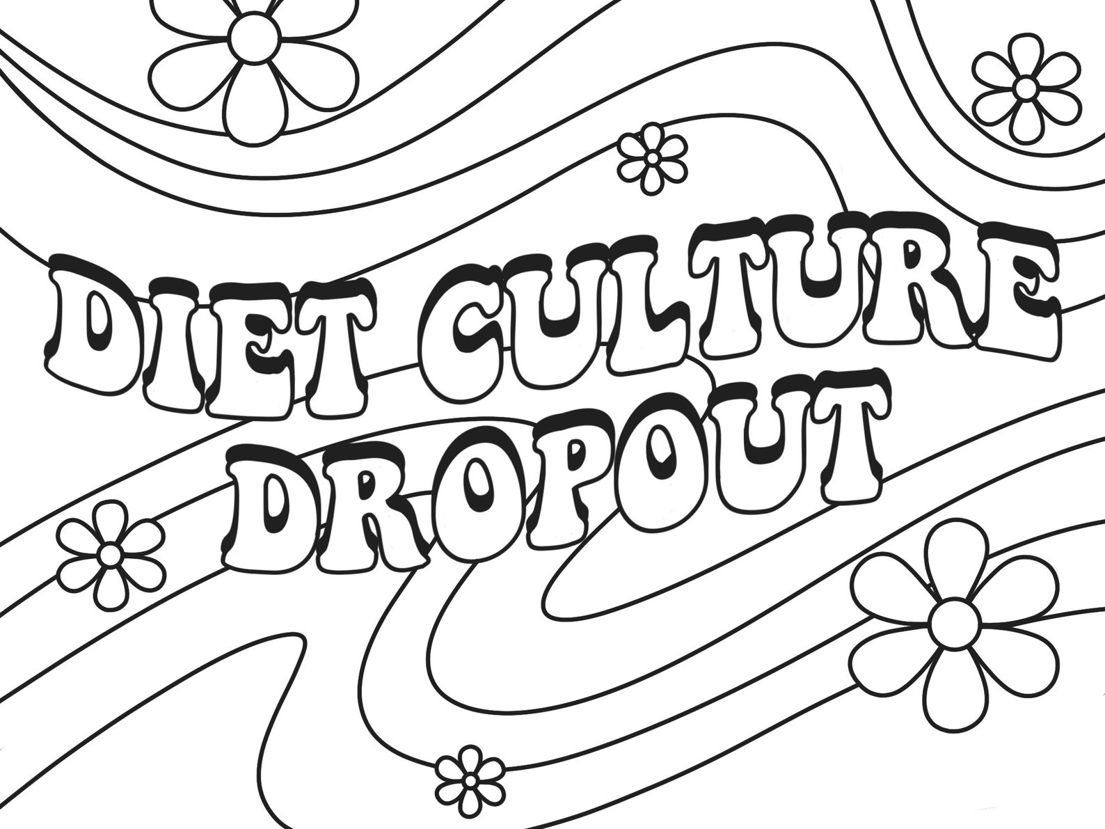 Body Positive Coloring Pages: Eating Disorder Recovery Art (digital ...