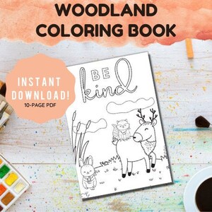 PRINTABLE WOODLAND COLORING Book Pages | Digital Download of 10 ...