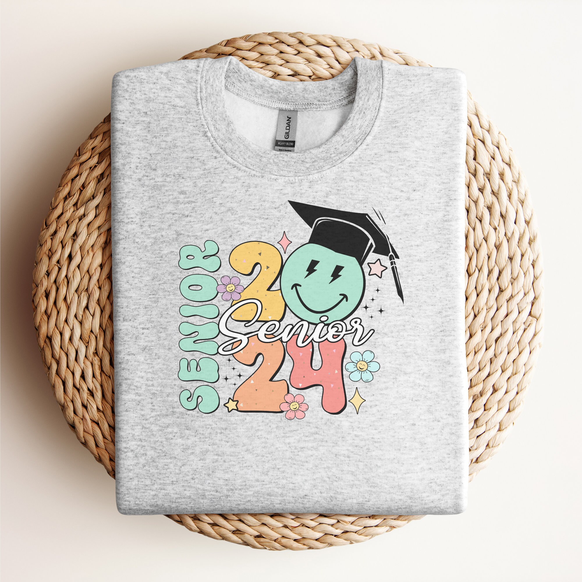 Retro Groovy 2024 Senior Class Sweatshirt, 2024 Graduate, Custom Year ...