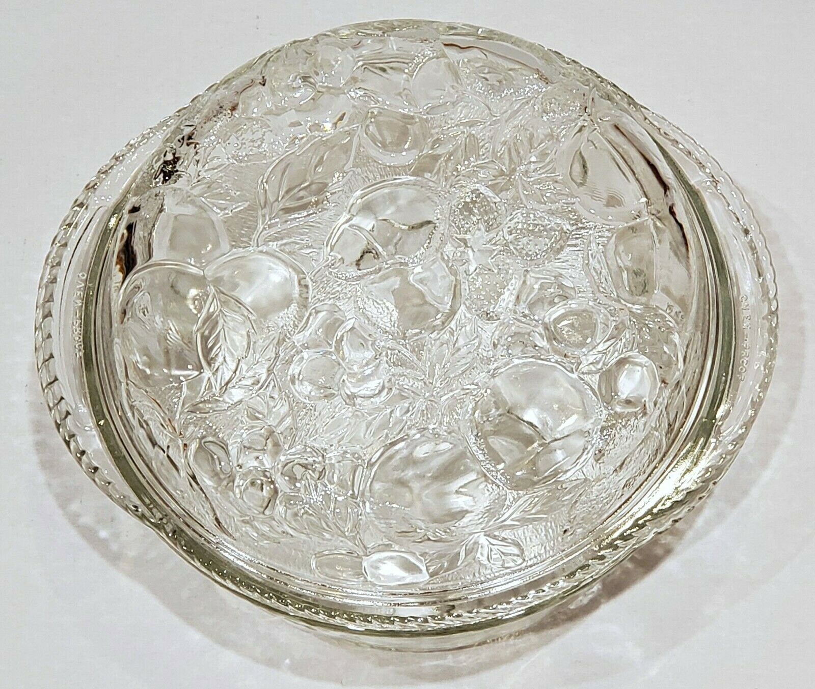 Libbey 3-qt Orchard Fruit Clear Casserole With Pie Plate With Lid ...