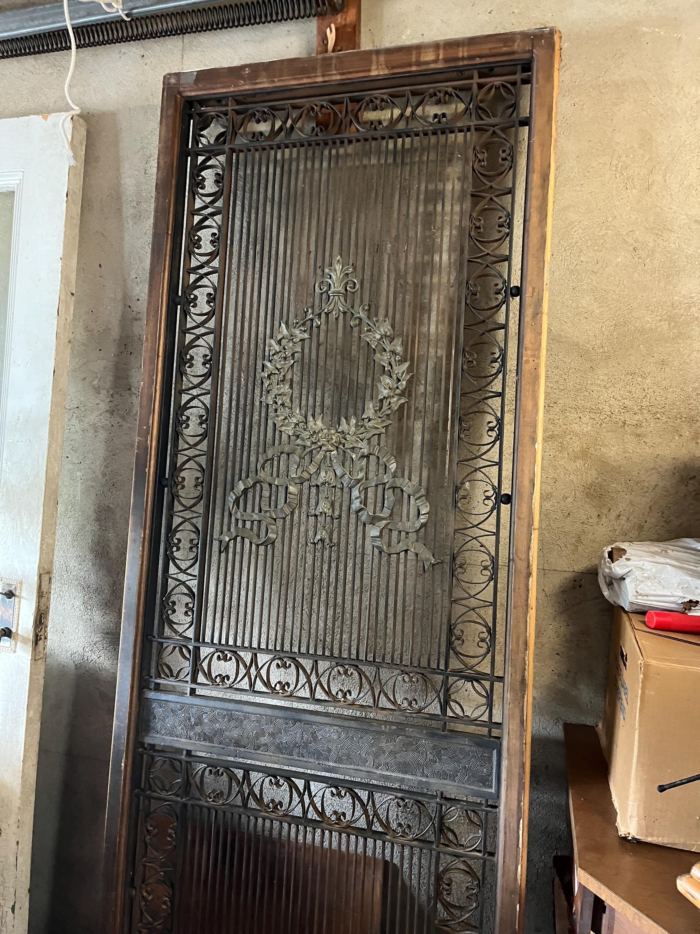 Antique Gilded Age Wrought Iron Gate - Etsy