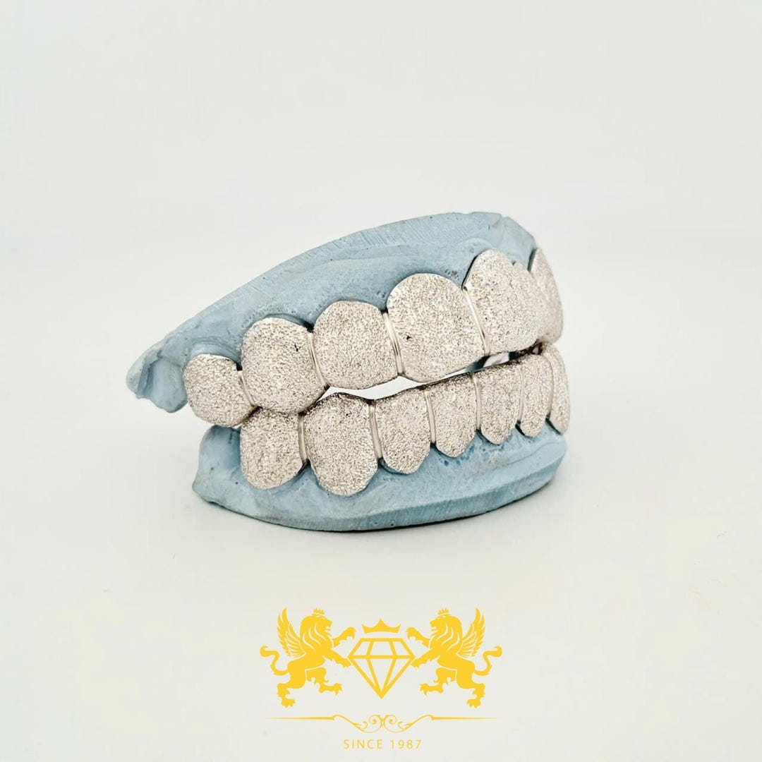 Hot Trendy Custom Grillz White With Diamond Dust and Free Perm Cuts ...