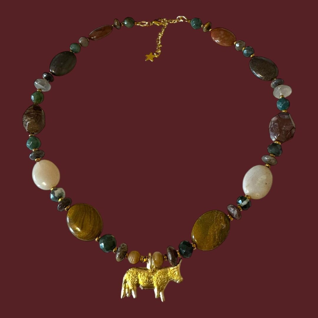 El Toro Necklace - Handmade & One of a Kind - Deadstock Vintage Stone ...