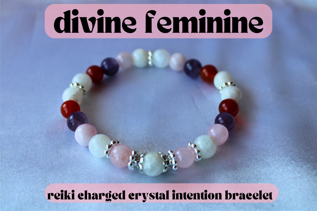 Divine Feminine⋆⁺ Reiki Charged Crystal Intention Bracelet - Etsy