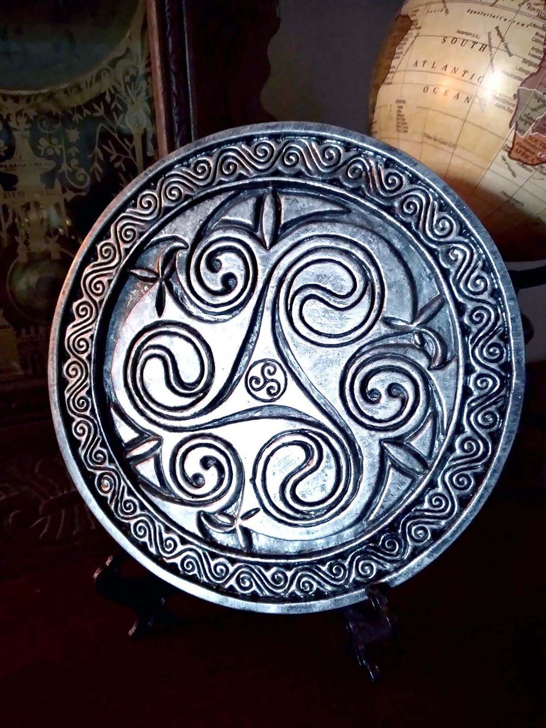 Triskelion Wall Medallion Silver Colored Finish - Etsy