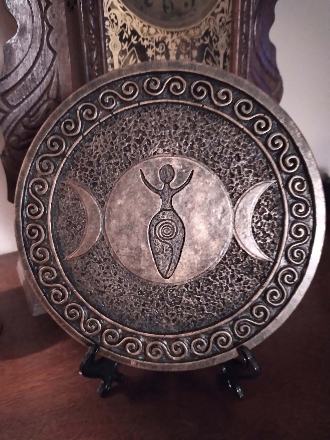 Triple Goddess Wall Medallion Bronze Colored Finish - Etsy