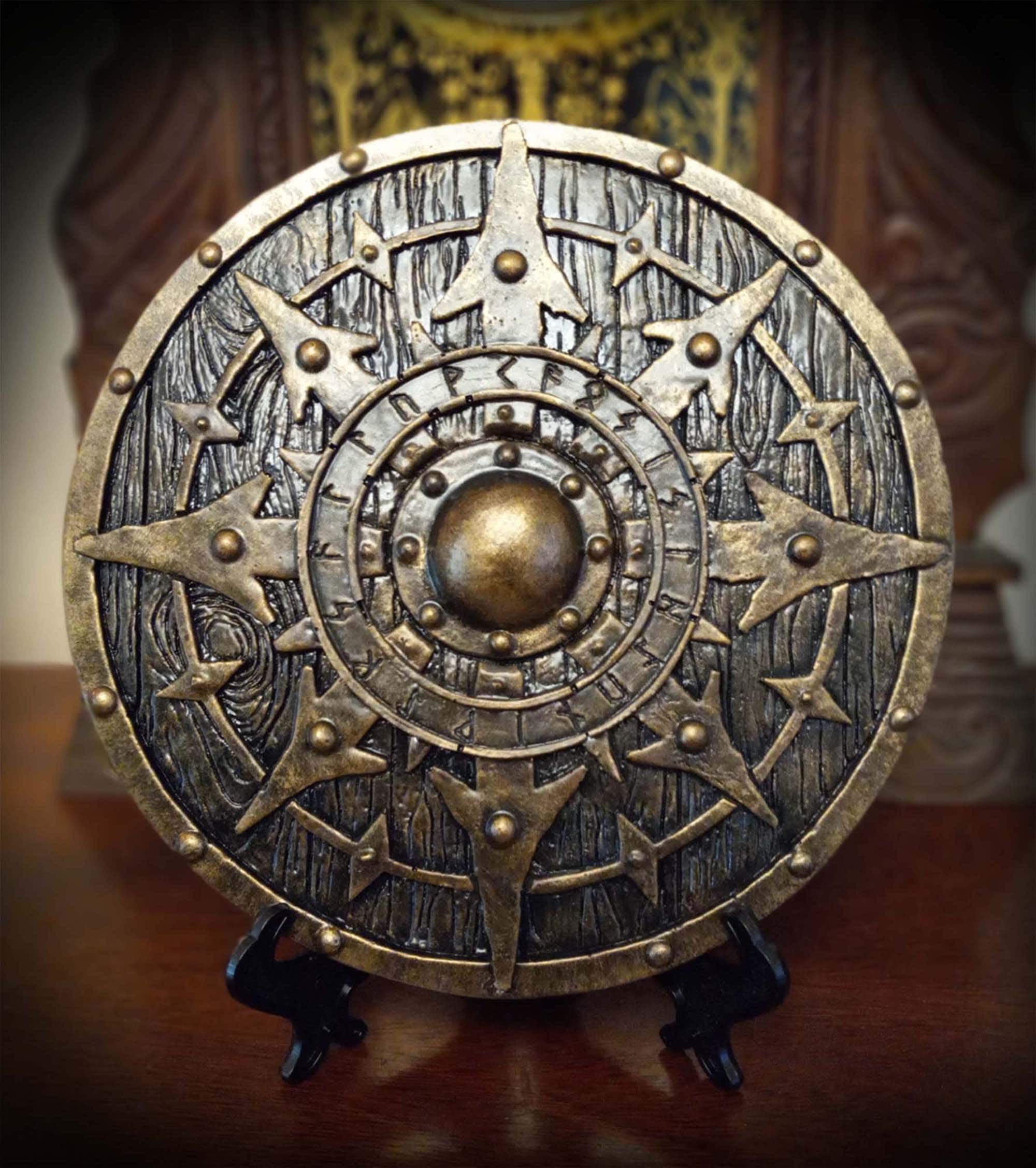 Chaos Star Shield Wall Medallion Bronze Colored Finish - Etsy