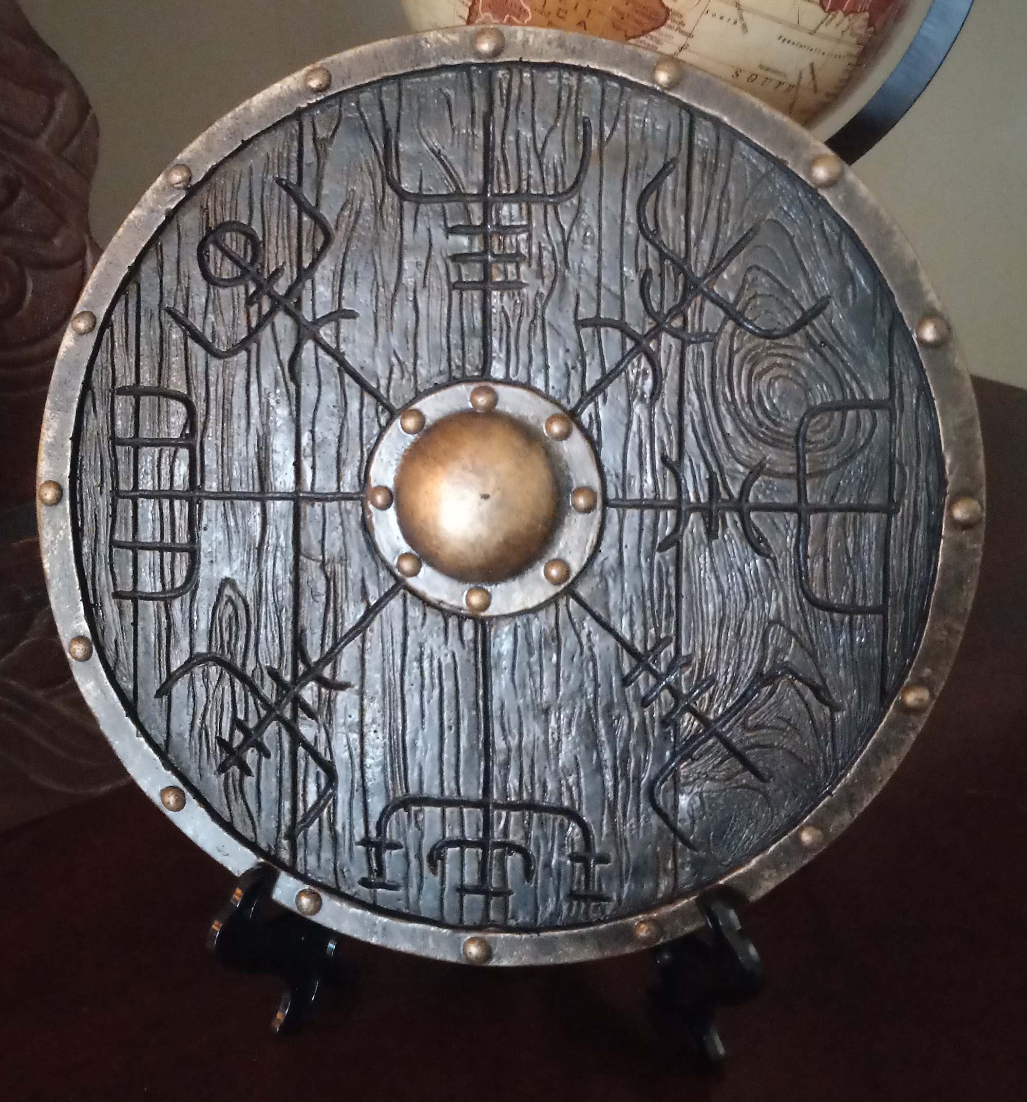Vegvisir Shield Wall Medallion Bronze Colored Finish - Etsy