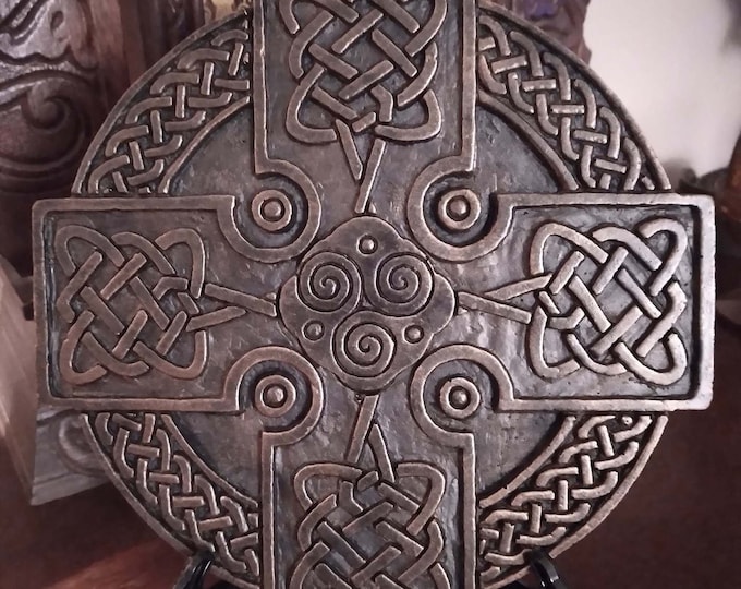 Celtic Cross Wall Medallion Bronze Colored Finish - Etsy
