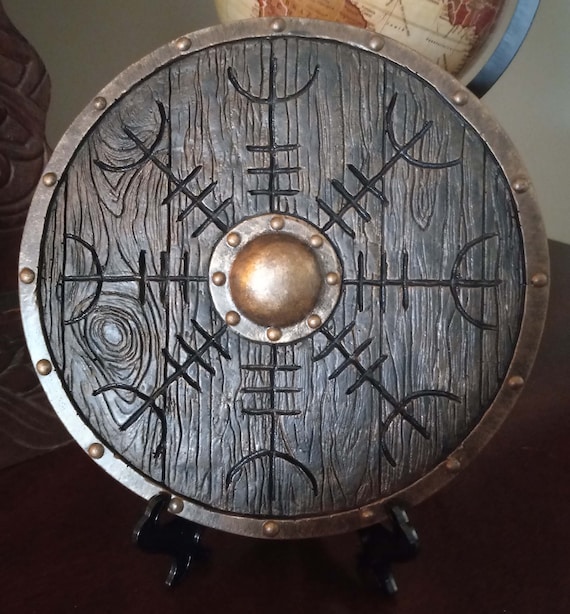 Helm of Awe Shield Wall Medallion Bronze Colored Finish | Etsy