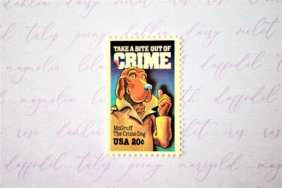 Mcgruff the Crime Dog Vintage Stamps, Unused Crime Prevention, Public ...