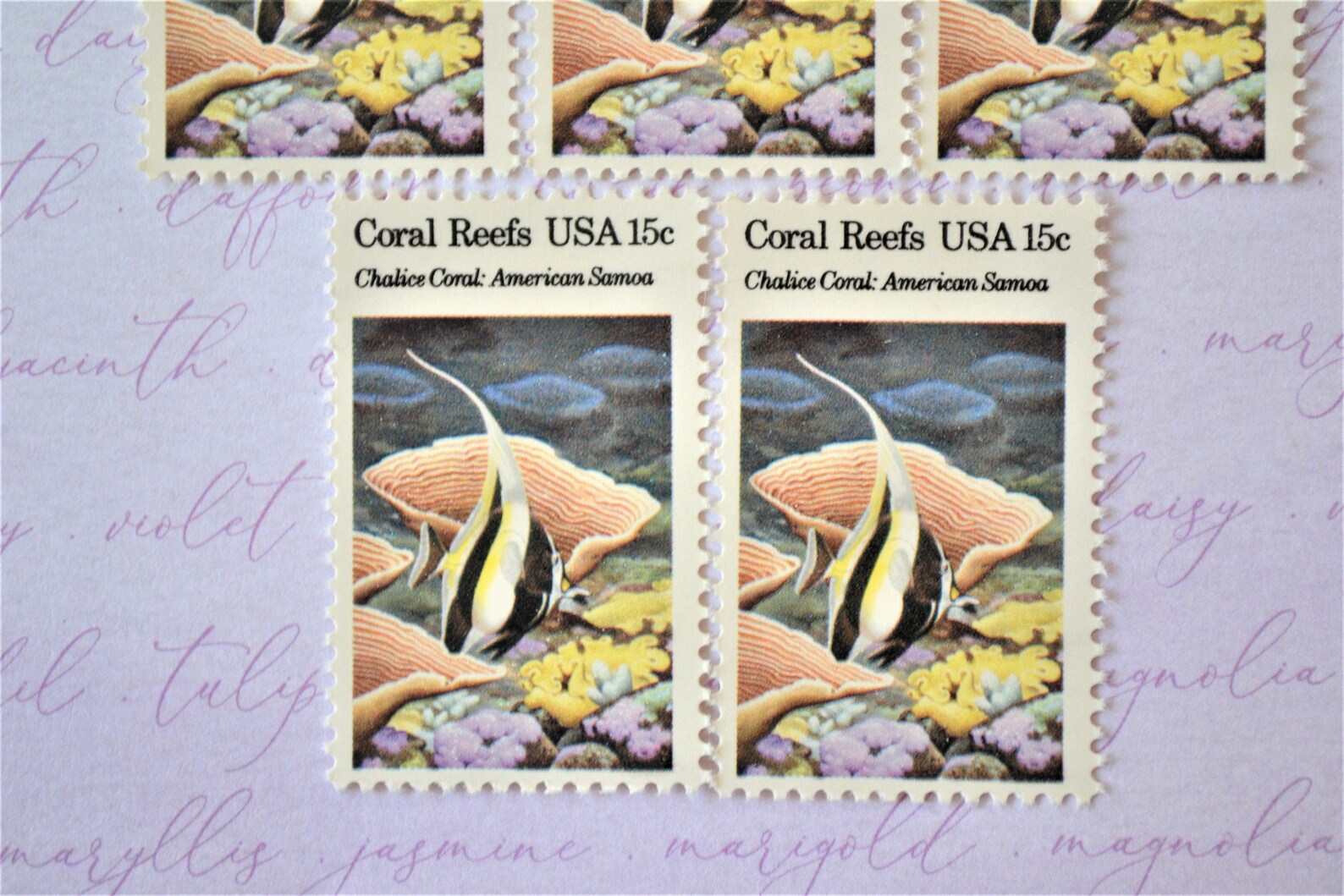 Coral Reefs Stamps, Vintage American Samoa Stamps Tropical Postage ...