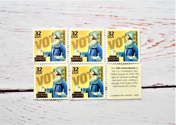 Women Vote Postage Stamps 19th Amendment Women's Rights | Etsy