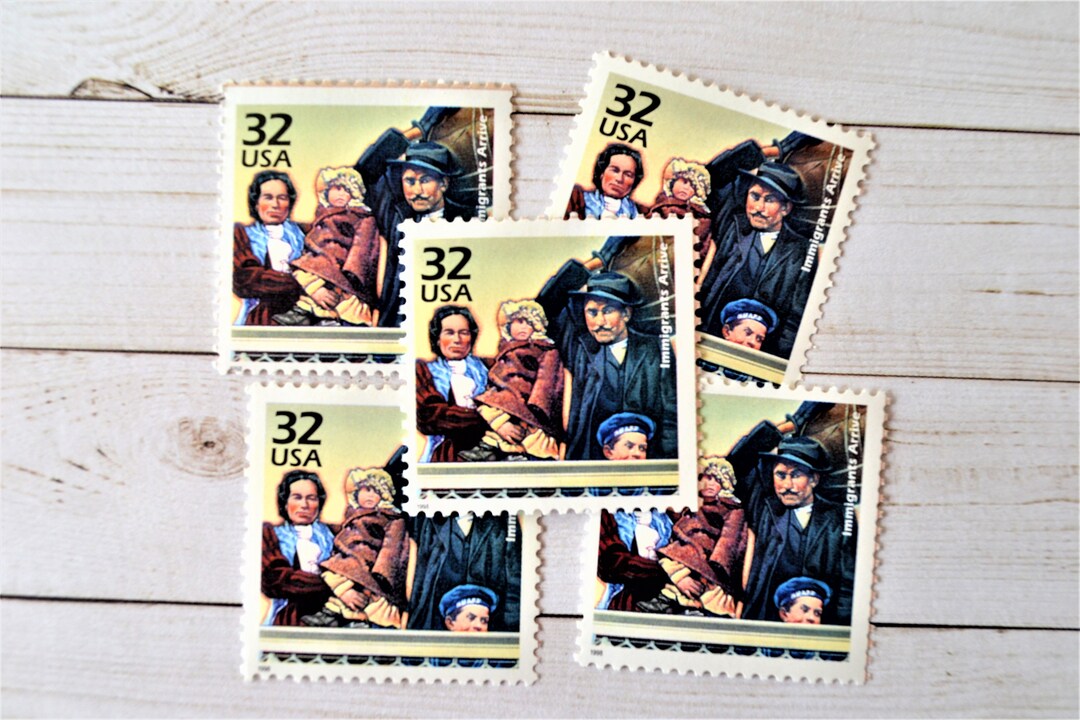 Vintage Ellis Island Immigrants Postage Stamps, Celebrate the 50s ...