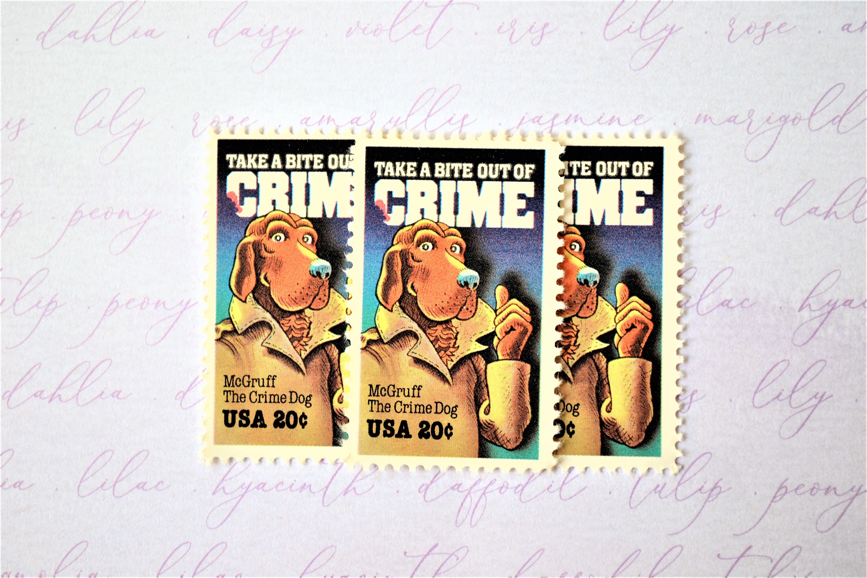 Mcgruff the Crime Dog Vintage Stamps, Unused Crime Prevention, Public ...