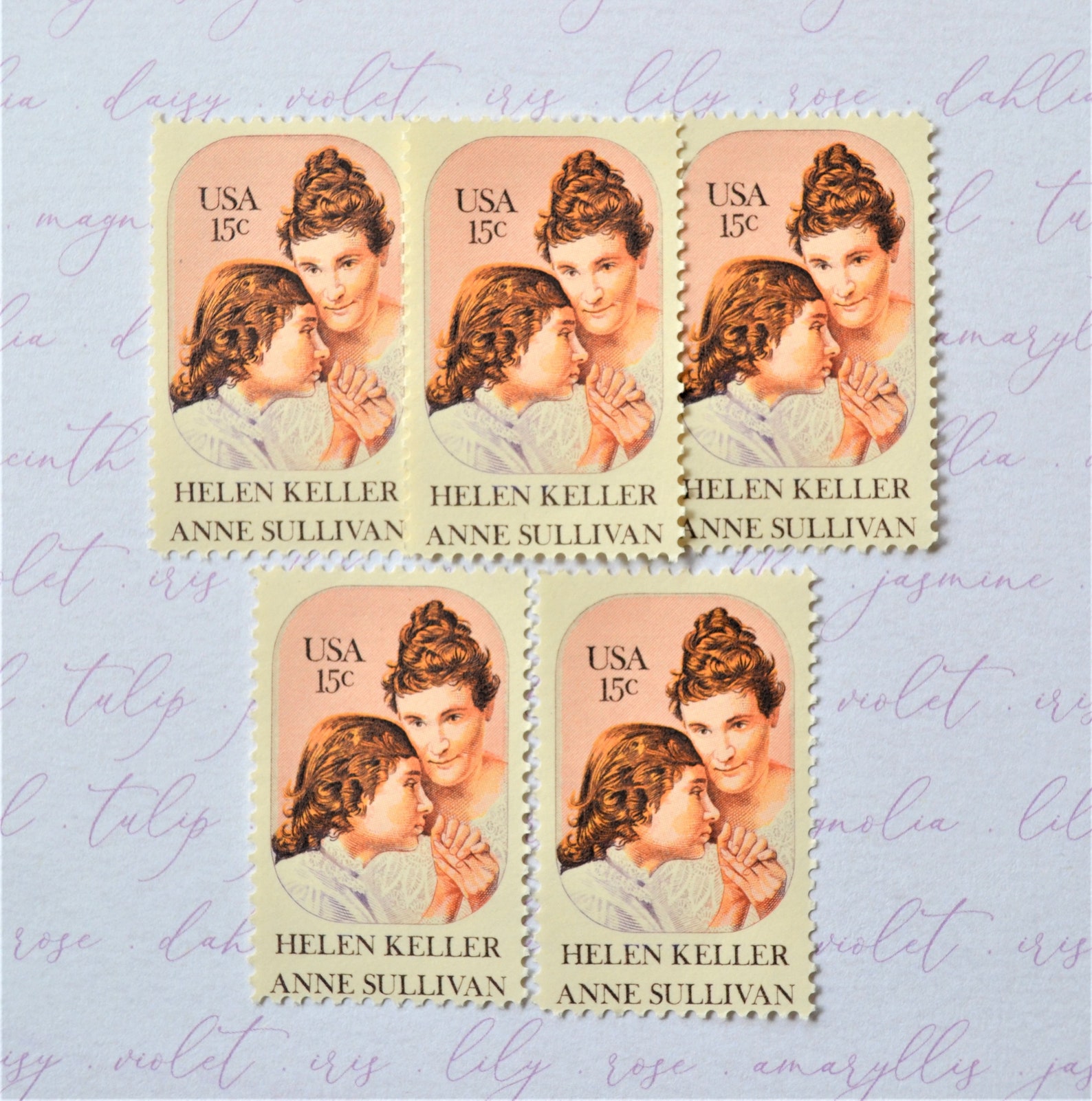 Buy Helen Keller Vintage Postage Stamps, Anne Sullivan Postage Stamps ...