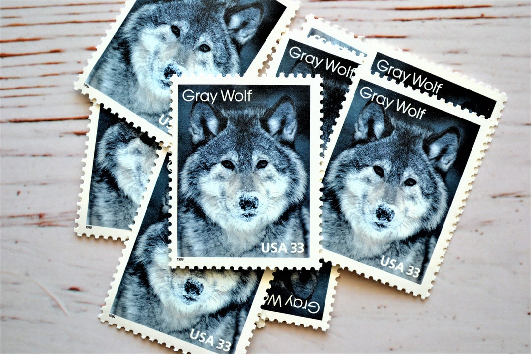 Vintage Gray Wolf Stamps, Unused Wildlife Postage Stamps - Etsy