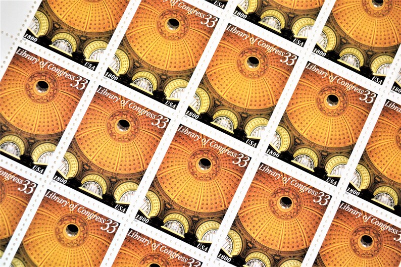 Library of Congress Unused Vintage Postage Mail Stamps US | Etsy