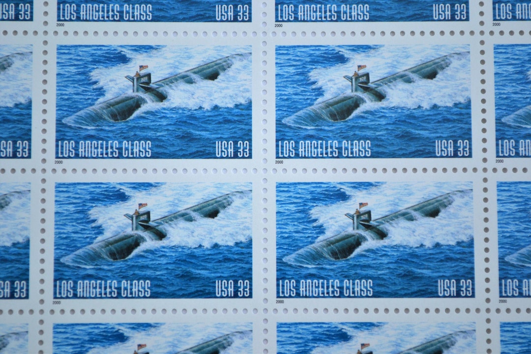 Navy Submarine Vintage Postage, Ocean Blue Stamps for Mailing (10) - Etsy
