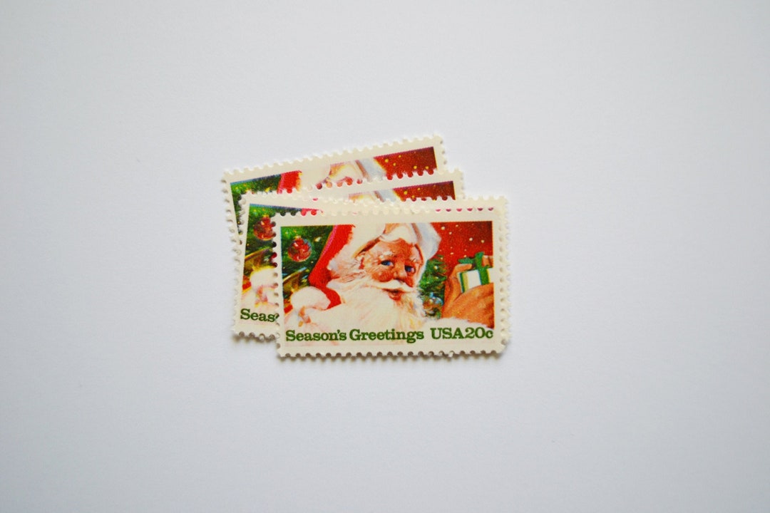 Vintage Santa Claus Postage Stamps, Christmas Postage Stamps 10 - Etsy