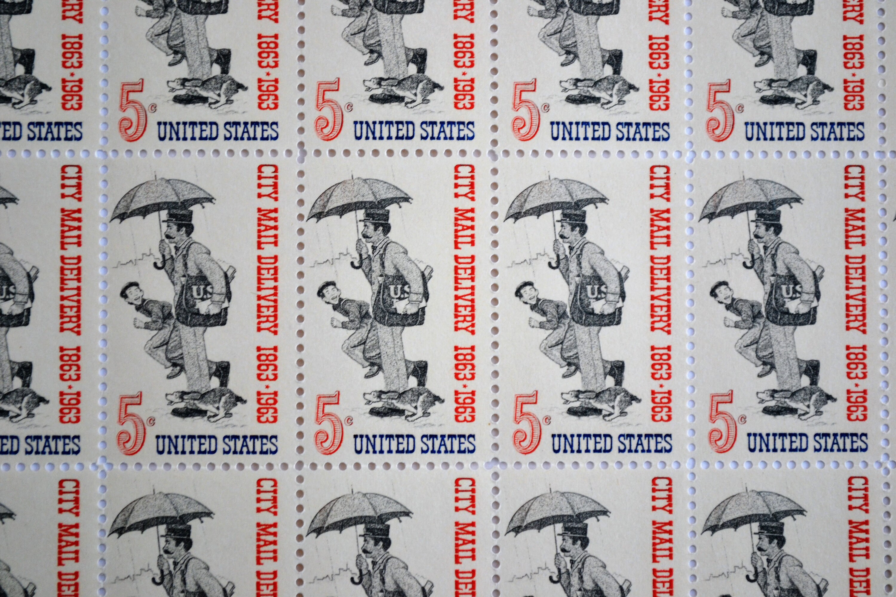 Vintage Mailman Letter Writing Stamps Unused City Mail - Etsy