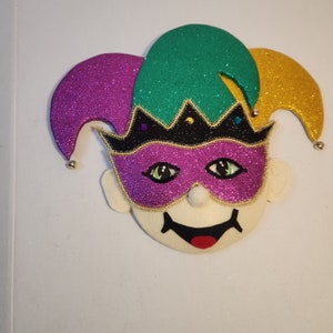 Mardi Gras Jester Wreath Attachment , Mardi Gras Party Decor, Jester ...